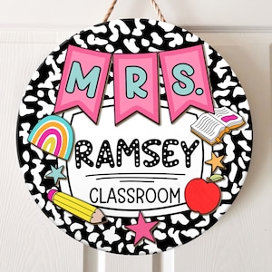 Personalized 3D Teacher Door Sign, Custom Teacher Door Sign, Teacher ...