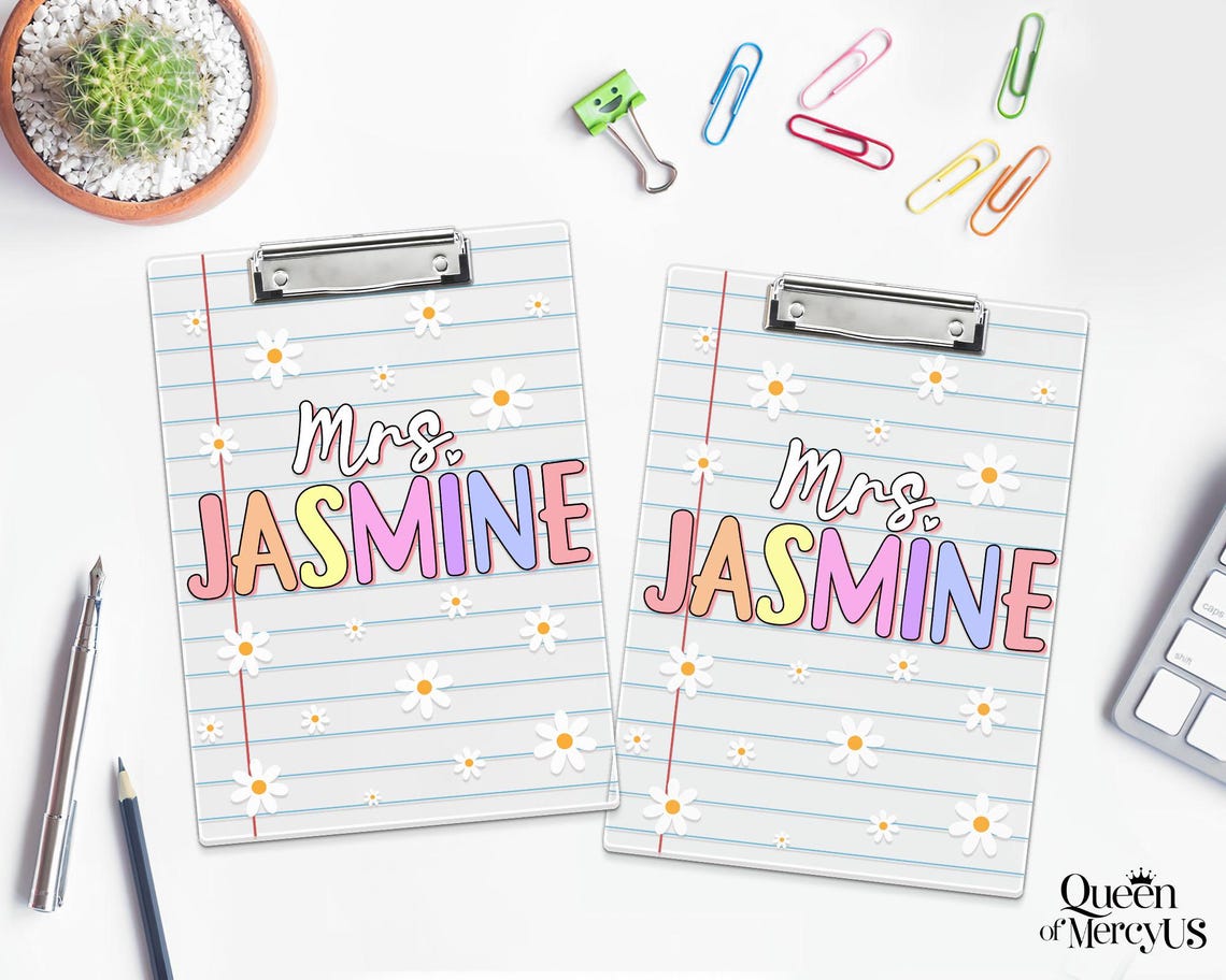 Personalized Teacher Name Clipboard, Custom Name Acrylic Clipboard ...