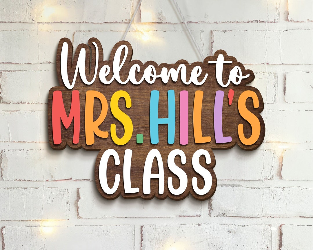 Personalized 3D Teacher Name Sign, Classroom Door Hanger, Back to ...