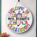 Personalized 3D Teacher Door Hanger, Pencil Teacher Door Sign, Back to ...