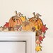 Fall Pumpkins Door Corner Decor, Wooden Autumn Pumpkin Door Topper ...