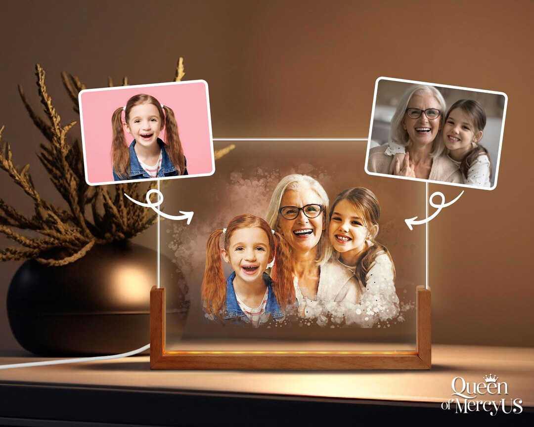 Realistic Merge of Different Photos Night Light, Add Deceased Loved One ...