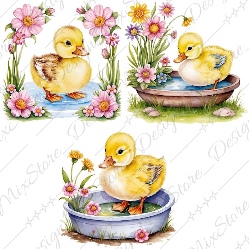 15 PNG Cute Ducks | Farm Animals Clipart | Rustic Farmhouse Graphics ...