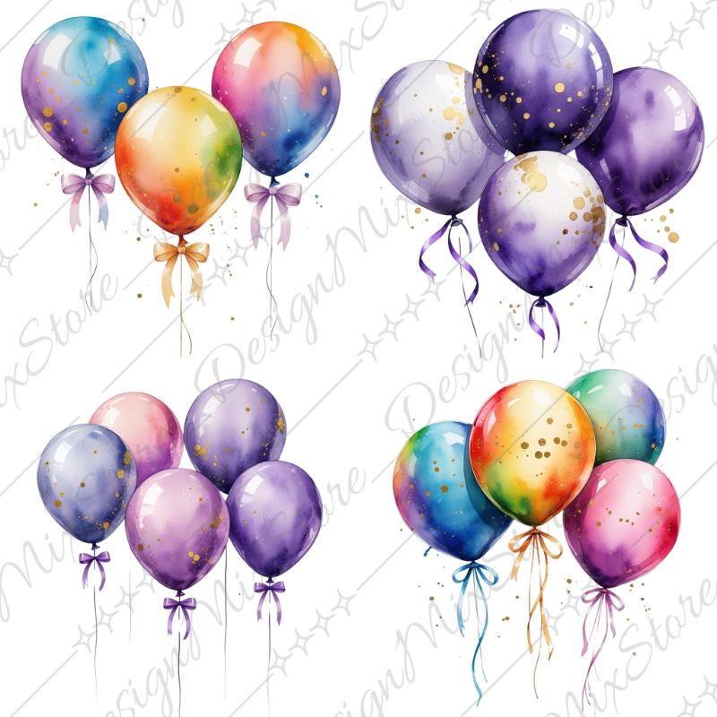 30 PNG Colorful Balloons Clipart | Transparent Background | Party ...