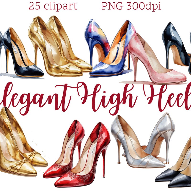 High Heel Clipart - Etsy