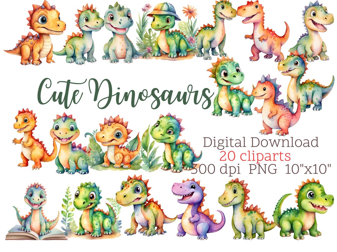 20 Cute Dino Clipart High-quality Downloadable Designs With Transparent ...