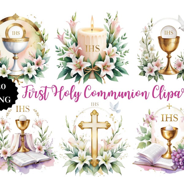 Graphics for communion images clip art - Etsy Polska