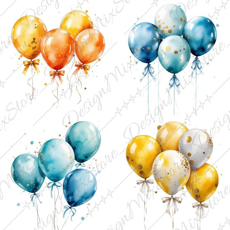 30 PNG Colorful Balloons Clipart | Transparent Background | Party ...