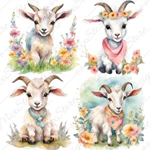 Cute Goat 20 Clipart PNG – Digital Download, Transparent Background ...