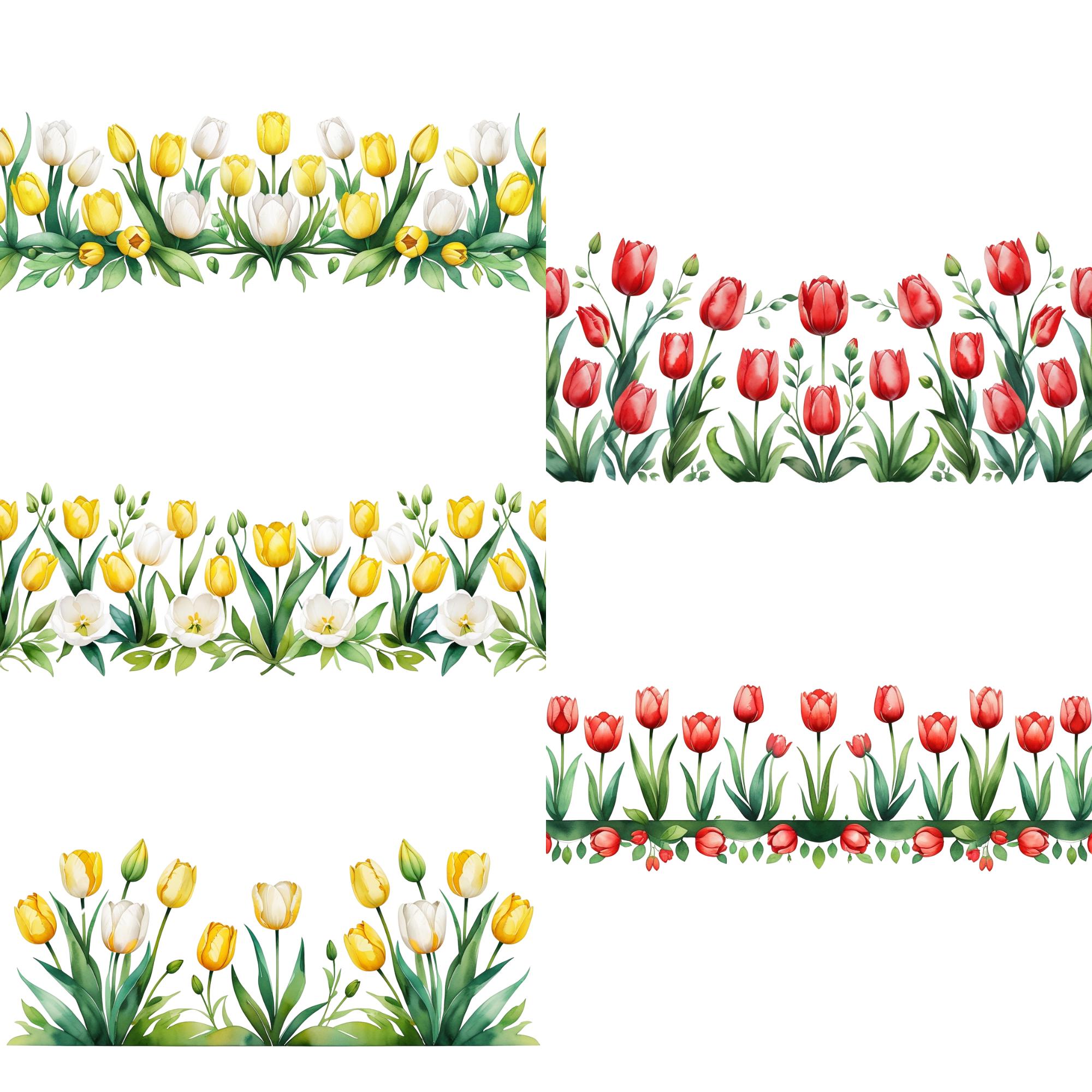 32 PNG Spring Flower Borders – Digital Download, Floral Clipart for ...