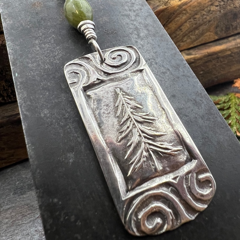 Pine Tree Pendant - Etsy