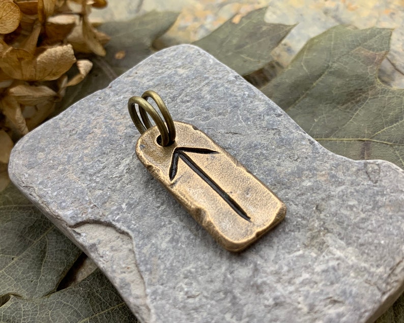 Tiwaz Rune Nordic Runes Bronze Rune Pendant Viking Runes | Etsy