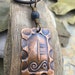 Rowan Tree Ogham Charm, Copper Pendant, Connemara Marble, Hand Carved ...