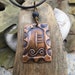 Rowan Tree Ogham Charm, Copper Pendant, Connemara Marble, Hand Carved ...