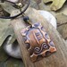 Rowan Tree Ogham Charm, Copper Pendant, Connemara Marble, Hand Carved ...