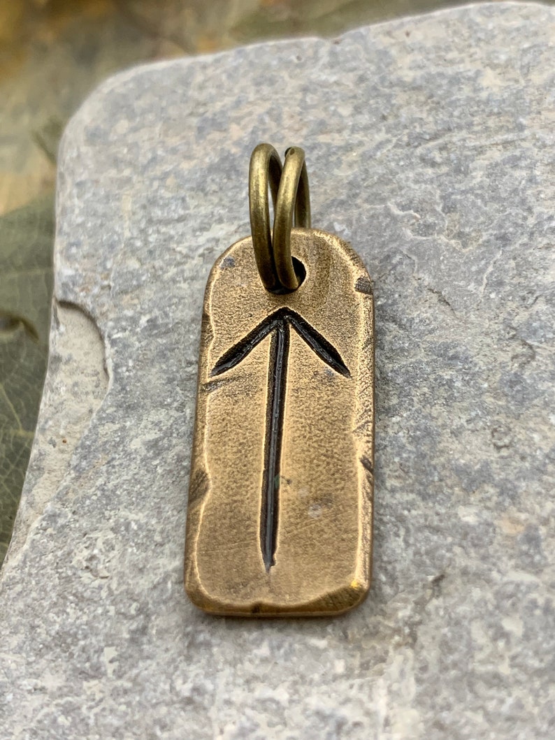 Tiwaz Rune Nordic Runes Bronze Rune Pendant Viking Runes | Etsy