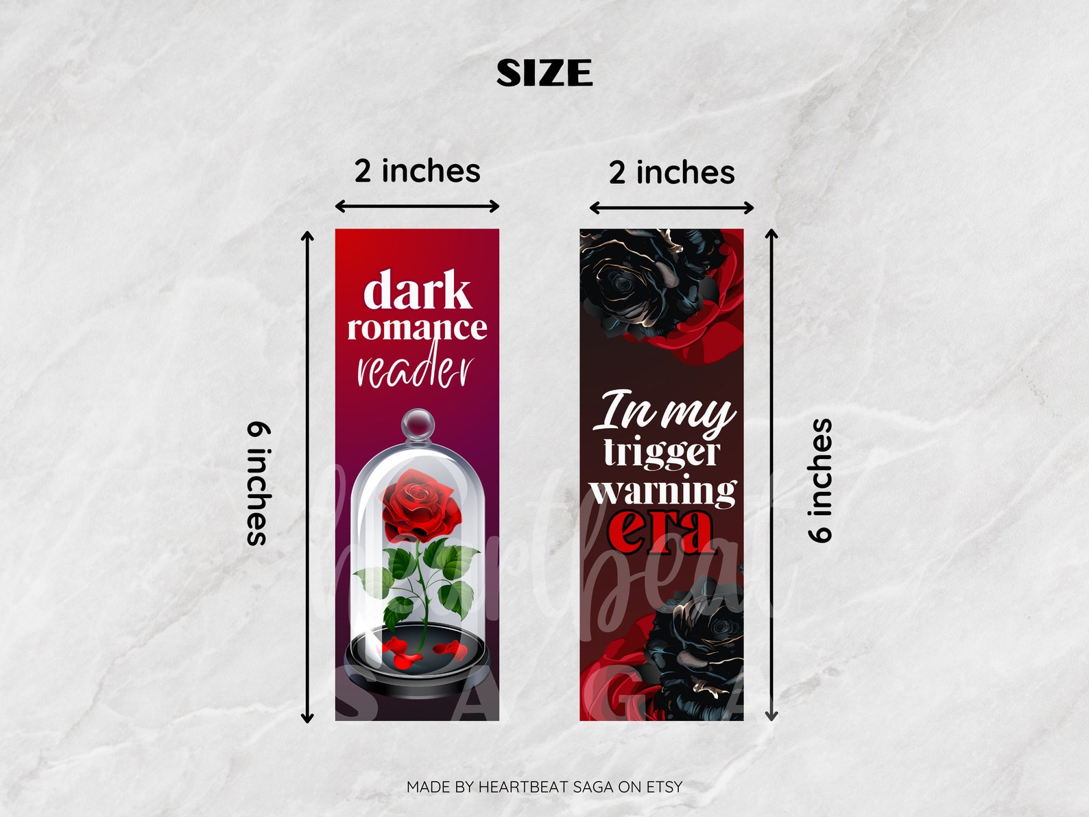 Dark Romance Printable Bookmarks Bookmark Set Dark Romance Reader Trigger Warning Digital ...