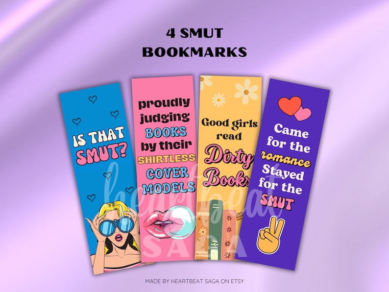 Printable Smut Bookmarks is That Smut Spicy Reader Funny Bookmarks Bookmark Set Book Gift ...