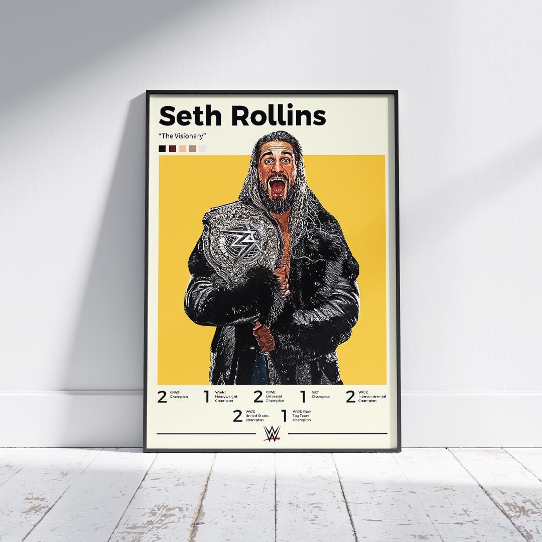 Seth Rollins the Visionary Poster WWE Wrestling Legends Digital ...