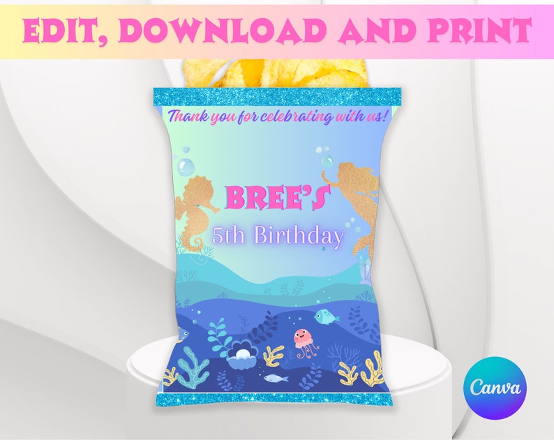 Mermaid Vibes Birthday Bundle - Downloadable - Etsy