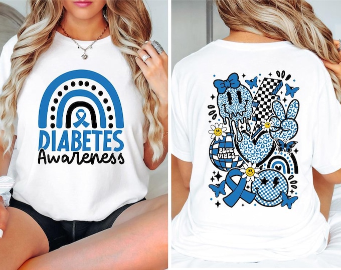 Diabetes Awareness Shirt, in November Wear Blue T-shirt, Diabetes Month ...