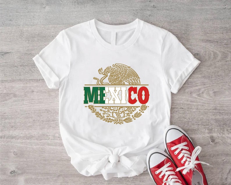 Mexico Shirt, Mexico Coat of Arms T-shirt,mexican Pride Nationality, Latina T-shirt, Mexico ...