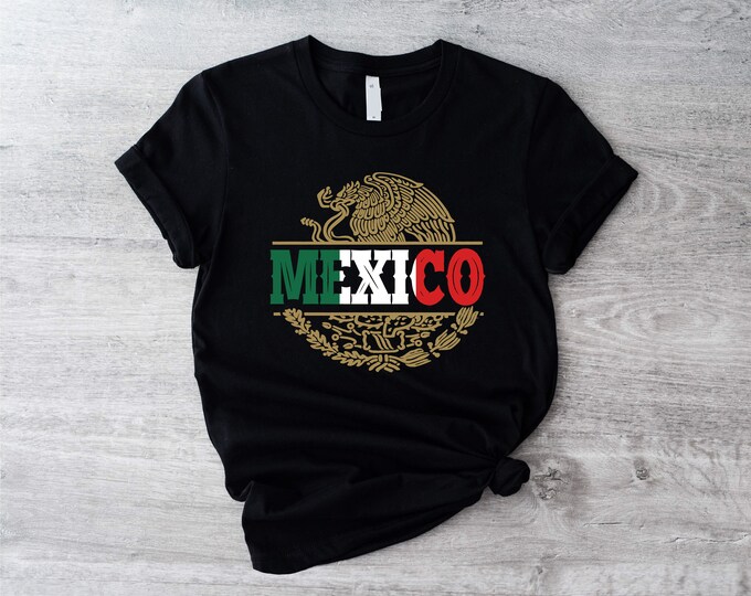 Mexico Shirt, Mexico Coat of Arms T-shirt,mexican Pride Nationality, Latina T-shirt, Mexico ...
