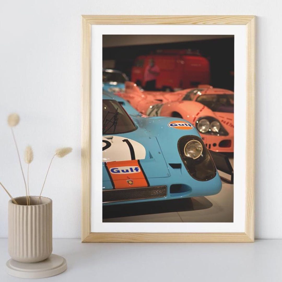 Mural Porsche 917 Gulf Livery Racing Car Vintage Car Heritage History ...