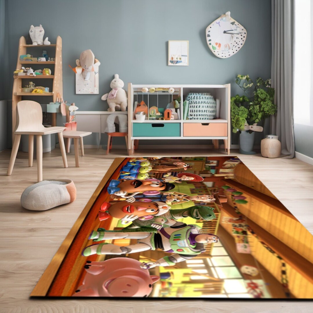 Toy Story Rug for Kids – Pixar Carpet for Boys and Girls – Colorful ...