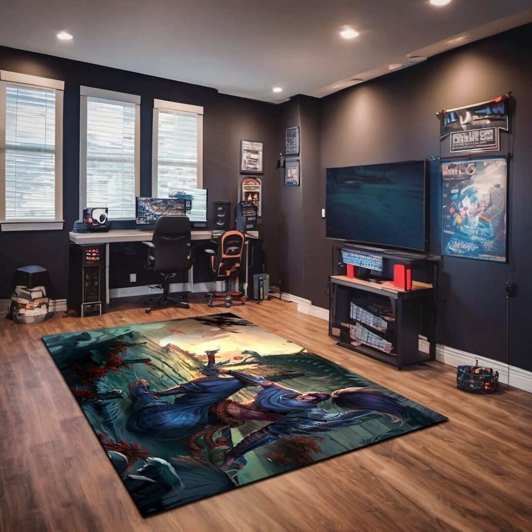 Yasuo Lol Fantastic Gamer Room Rug, League of Legends Game Character ...