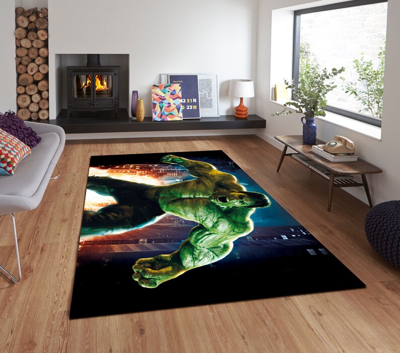 Hulk Rug, Fantastic Hypebeast Marvel Super Hero Hulk Rug for Game or ...