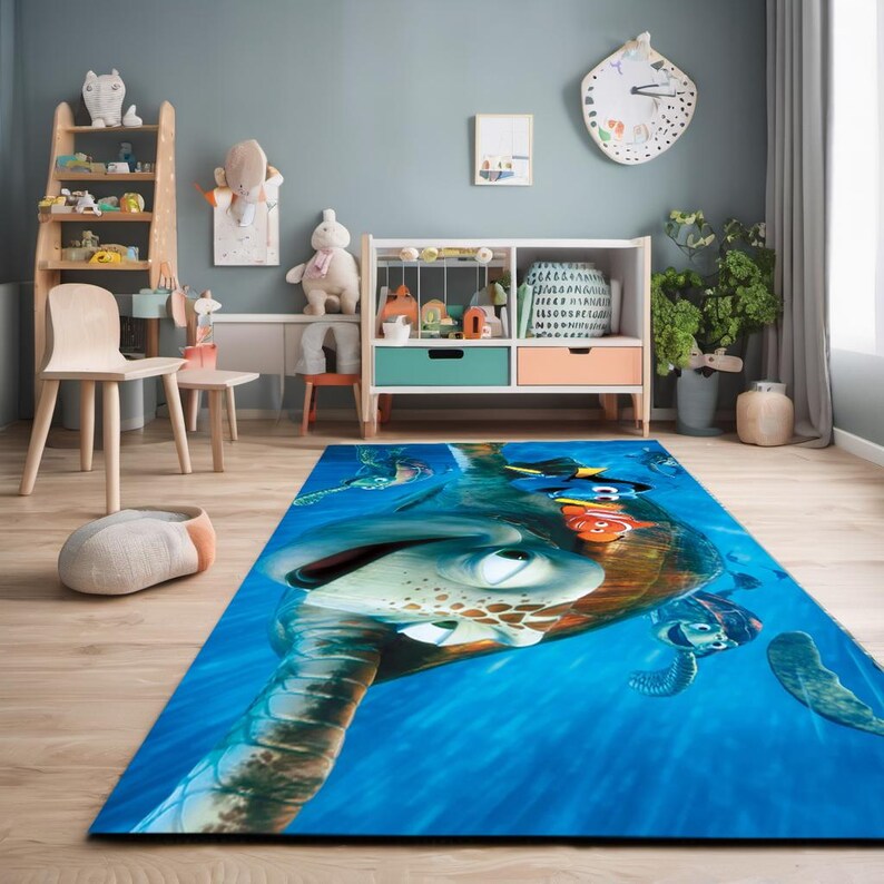 Finding Nemo Rug for Kids – Animated Movie Nursery Carpet – Soft ...