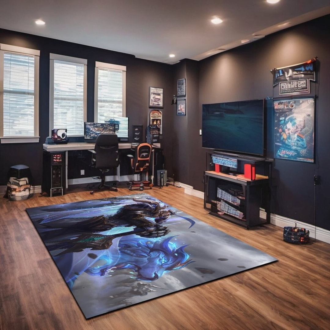God King Garen Lol Fantastic Gamer Room Rug, League of Legends Game ...
