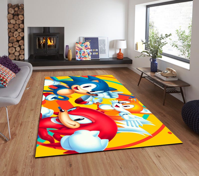 Sonic the Hedgehog Rug: Kids Nursery Room Decor - Etsy