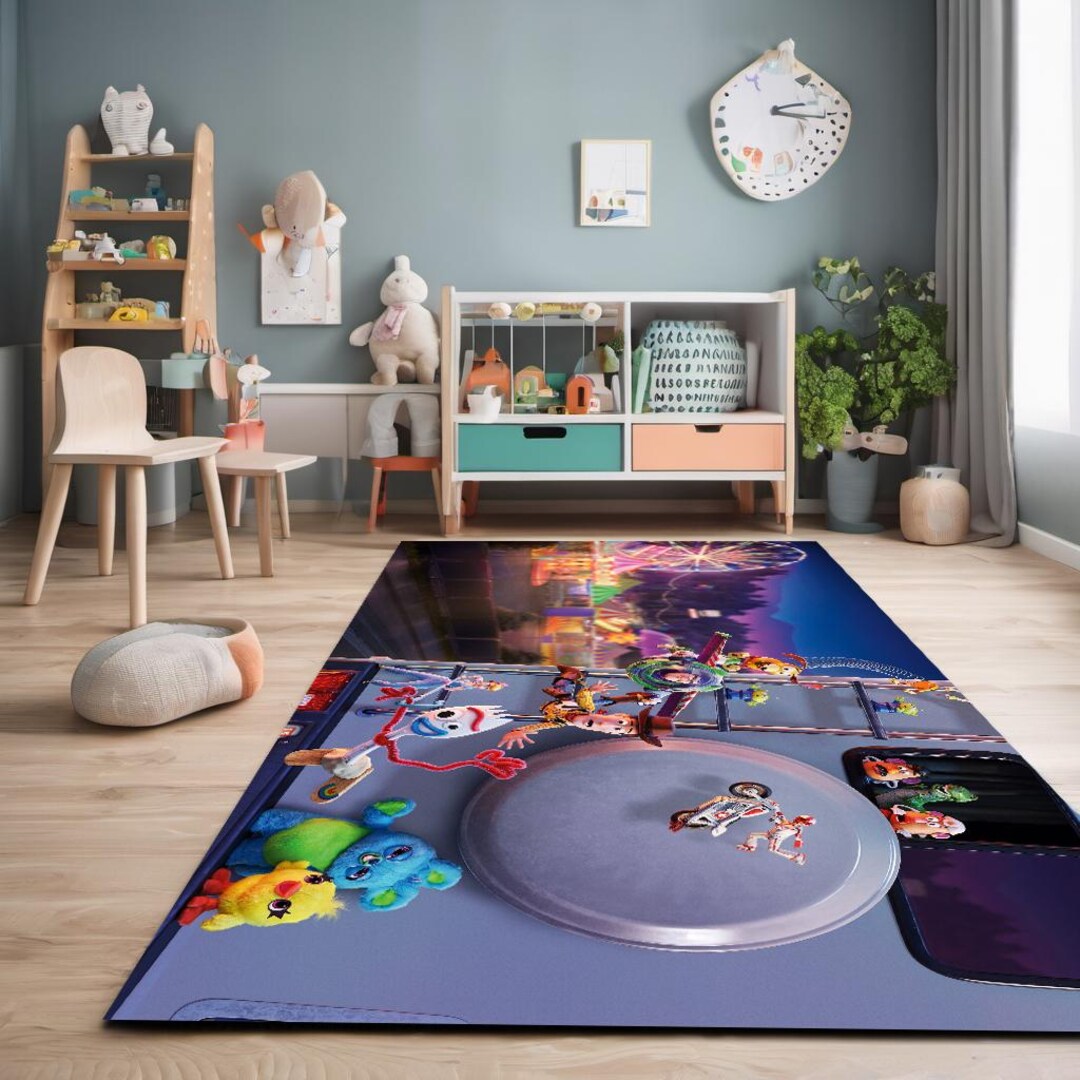Toy Story Characters Rug – Pixar Kids Carpet – Colorful Nursery ...