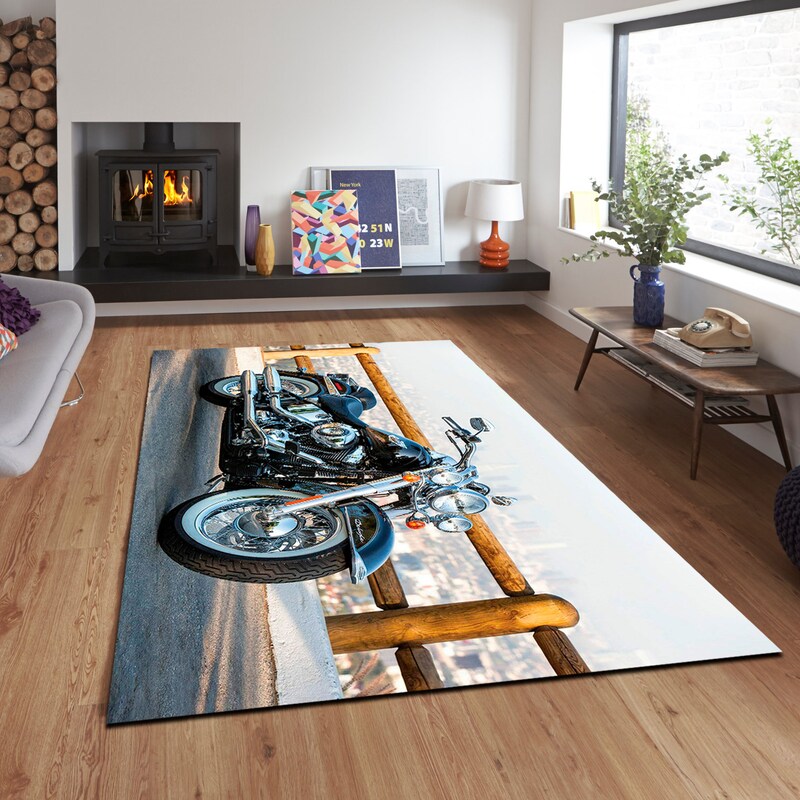 Motorcycle Rug - Etsy