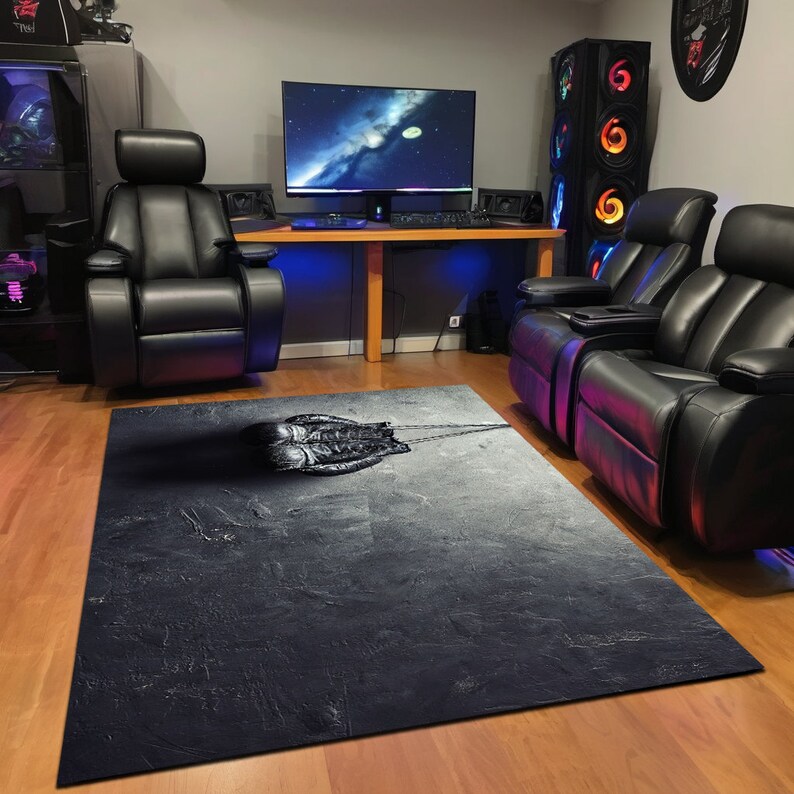Black Boxing Gloves Rug, Knockout Boxing Figt Carpet, Gift Boxing ...