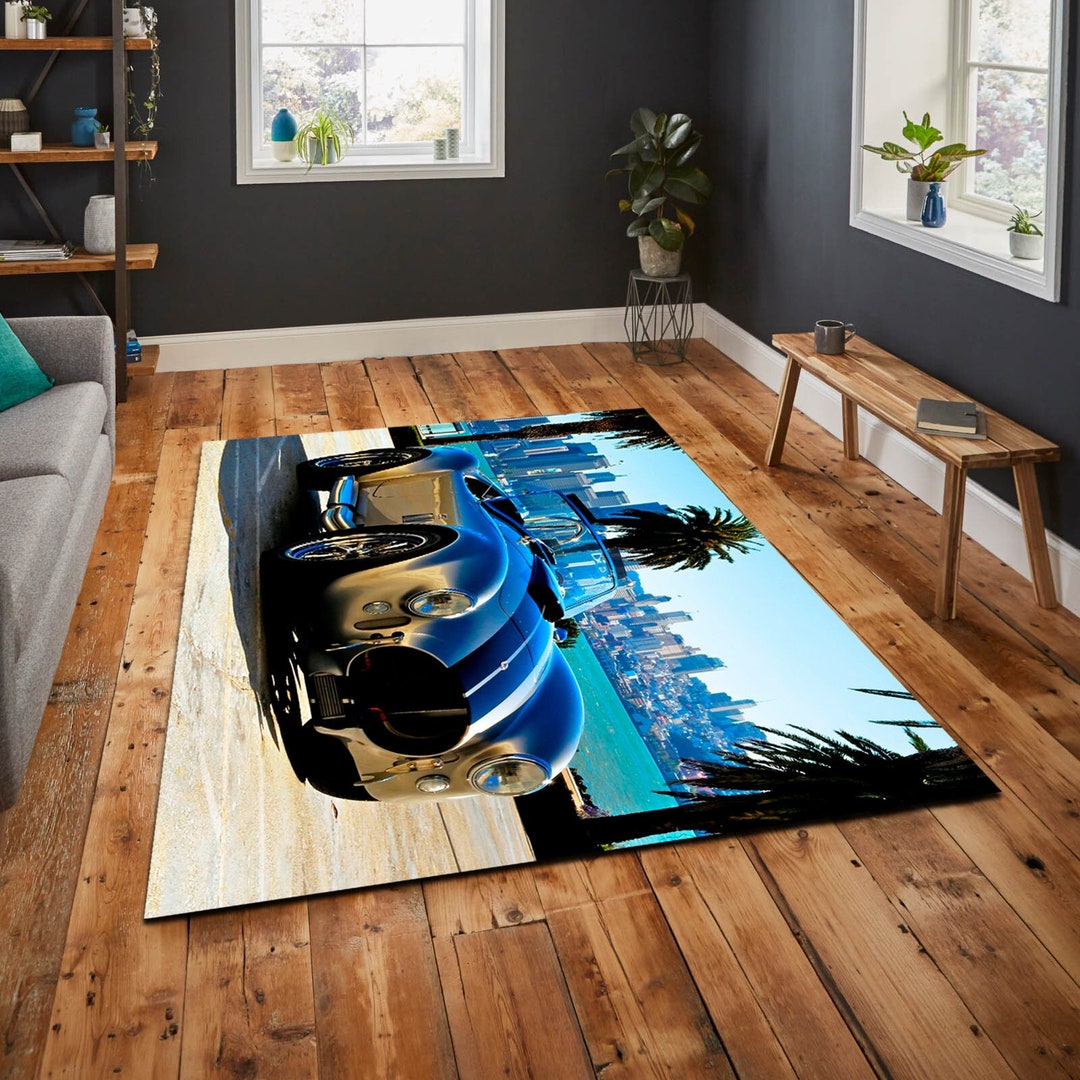 Classic Old Car Rug, Classic Car Home Decor, Classic Look Area Rug ...