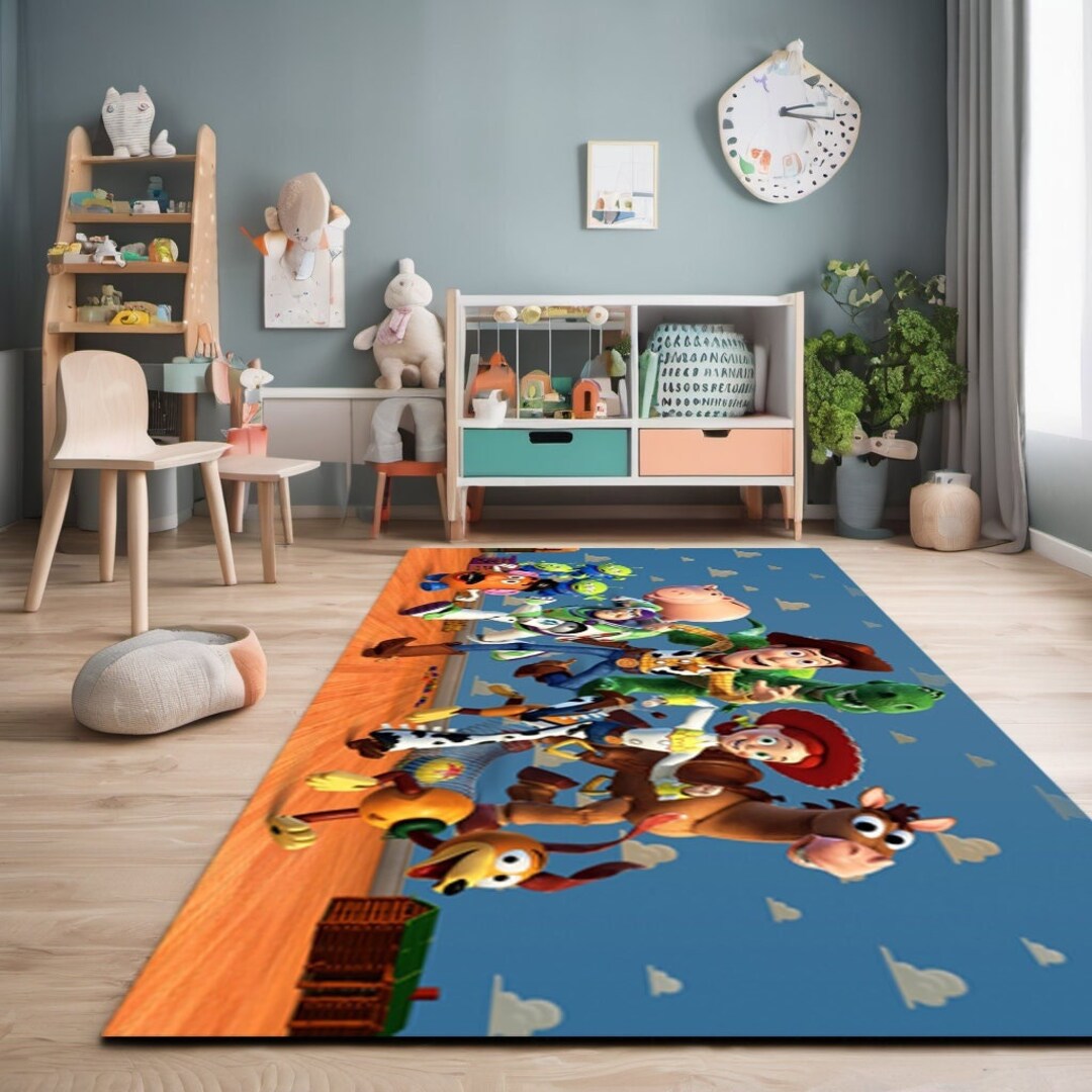 Toy Story Rug: 3D Cartoon Kids Nursery Decor - Etsy Canada