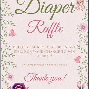 Fairy Enchanted Baby Shower Invitation & Diaper Raffle Flyer - Etsy