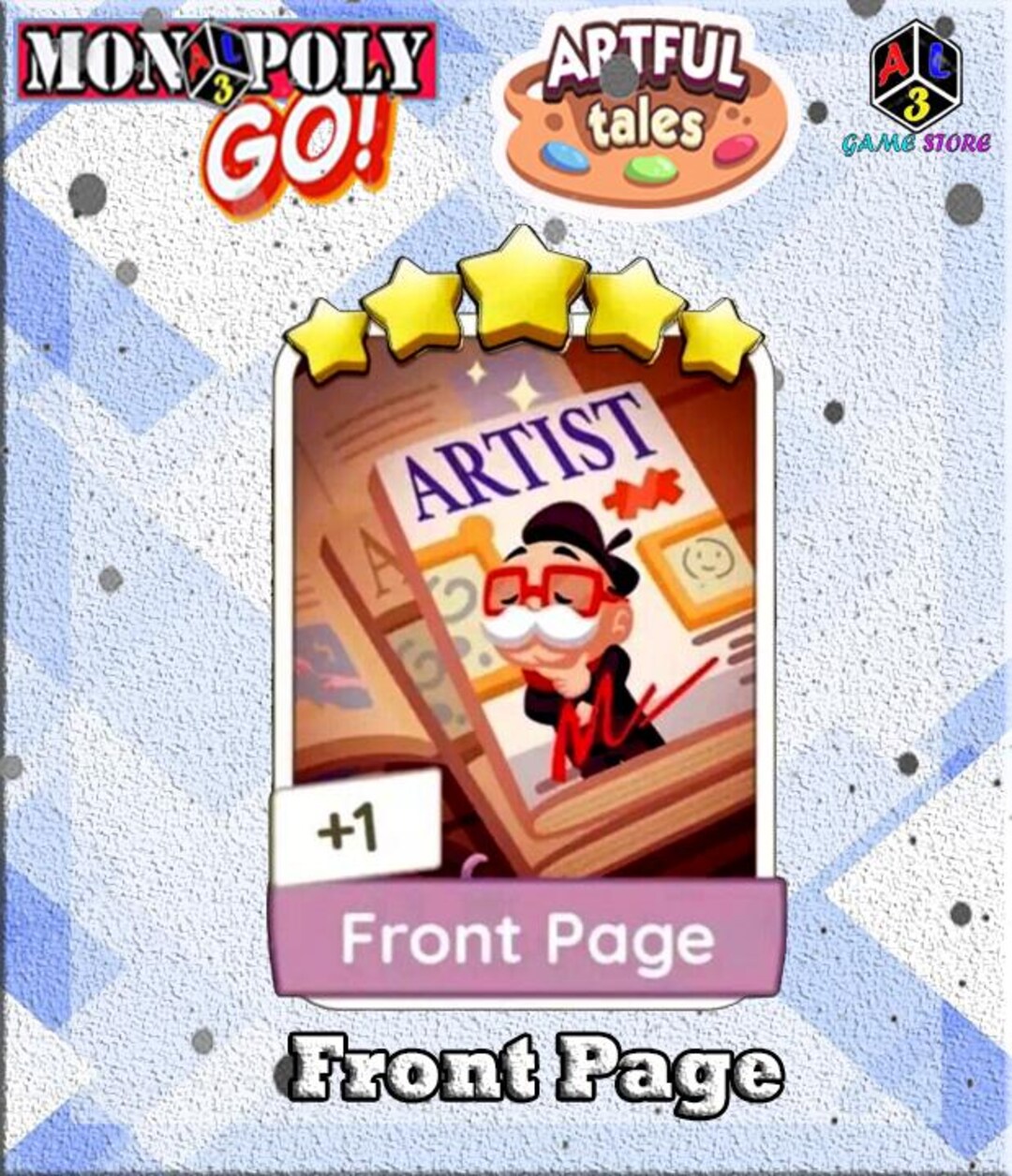 Front Page Monopoly_go Stickers Artful Tales Album Fast Delivery 5 Star ...