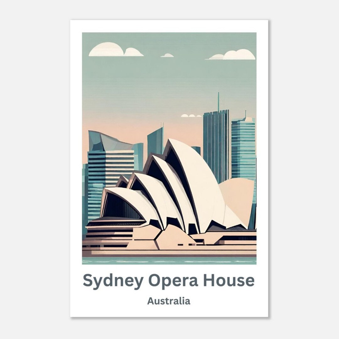 Poster Print of Sydney Opera House Wall Art Poster Print 200gsm High ...