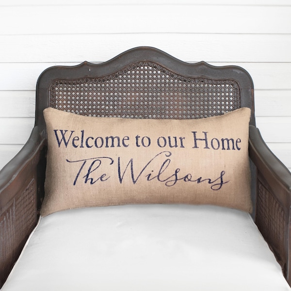 Welcome Pillow - Etsy