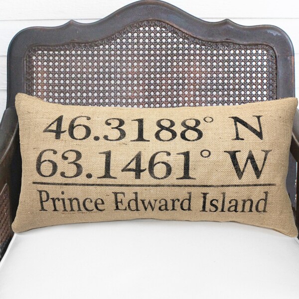 Latitude Longitude Pillow - Etsy