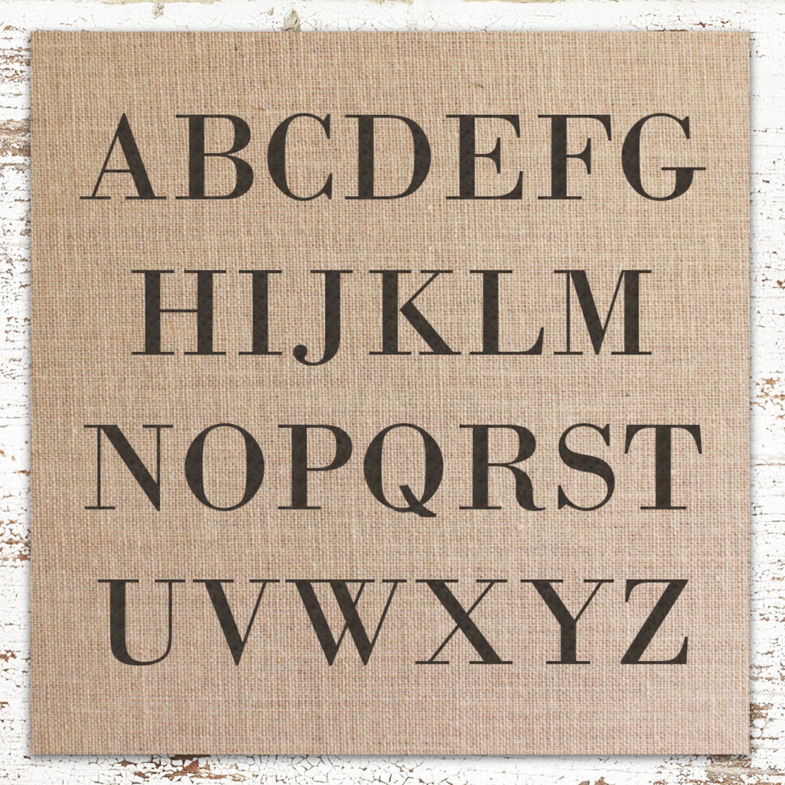 Classic Monogram Burlap Doorstop Burlap Fabric Doorstop - Etsy