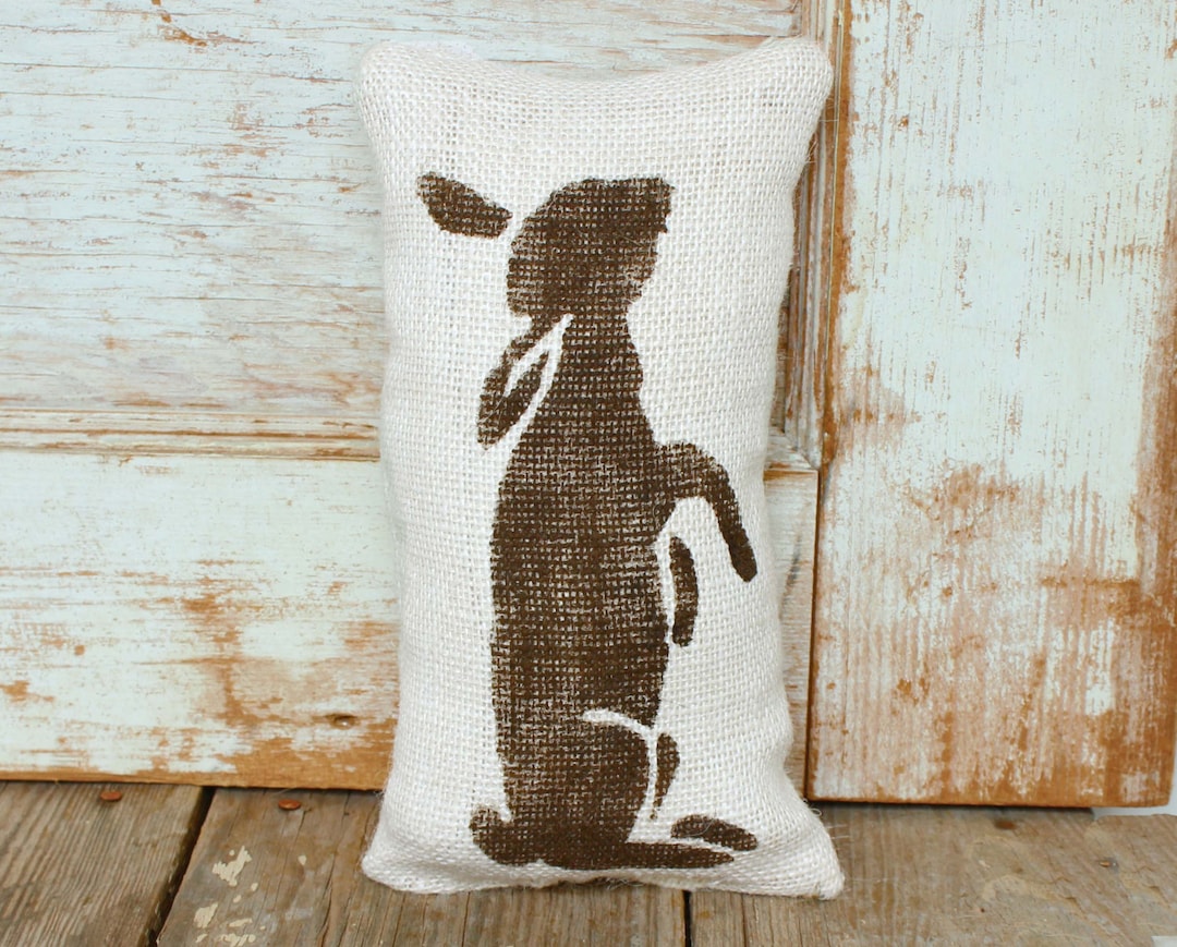 Le Lapin - the Rabbit - Burlap Doorstop - Rabbit Decor - Bunny - Spring ...