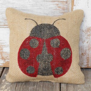 Ladybug - Burlap Doorstop - Ladybug Decor - Burlap Door Stop - Garden ...