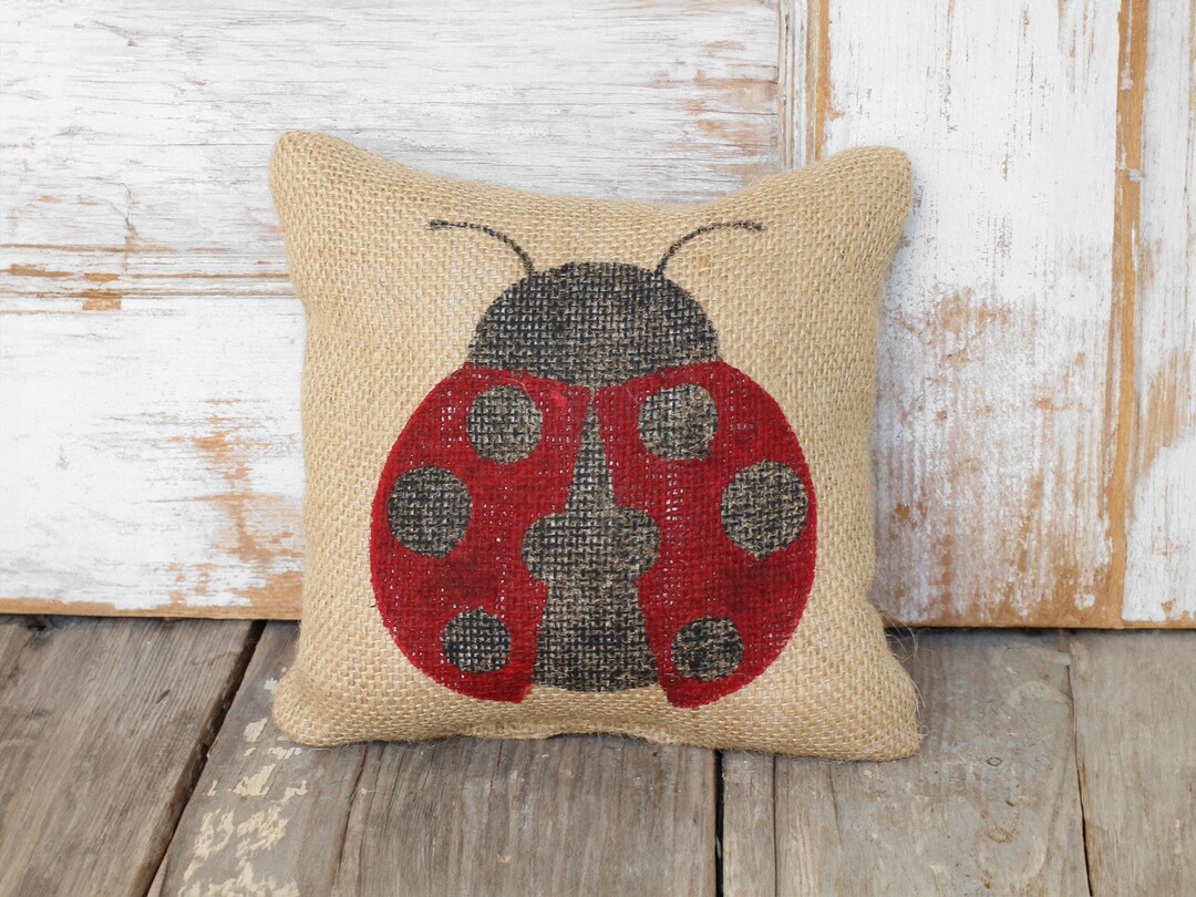Ladybug - Burlap Doorstop - Ladybug Decor - Burlap Door Stop - Garden ...