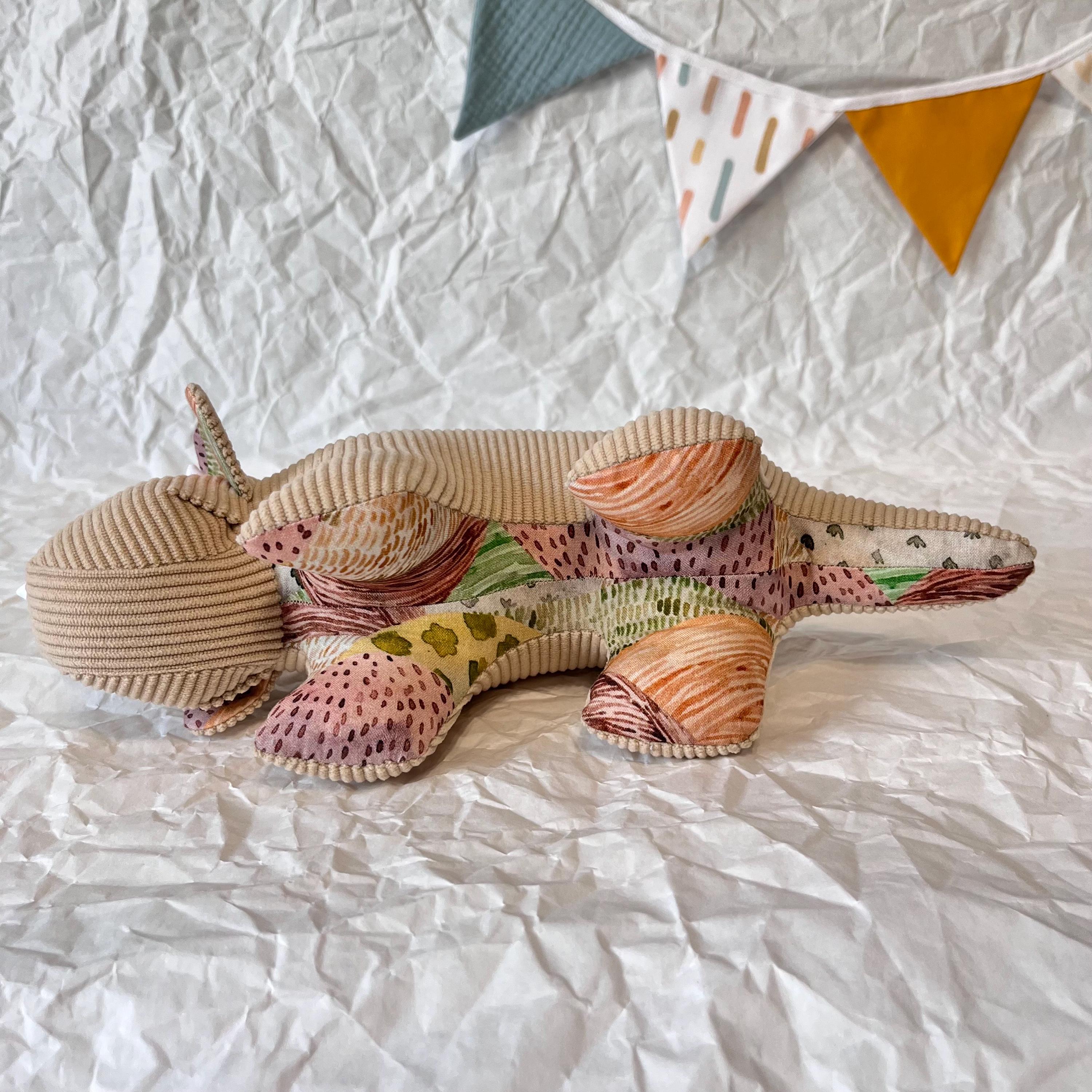 Fabric Triceratops Toy, Stuffed Dinosaur Toy, Art Toy Animal, Handmade ...