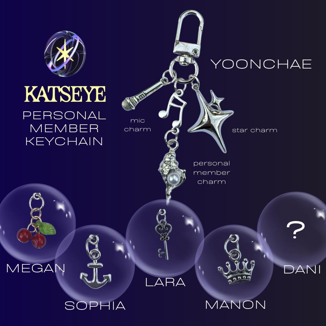 KATSEYE Custom Member Keychain Charm | Personalised KATSEYE Keyring ...